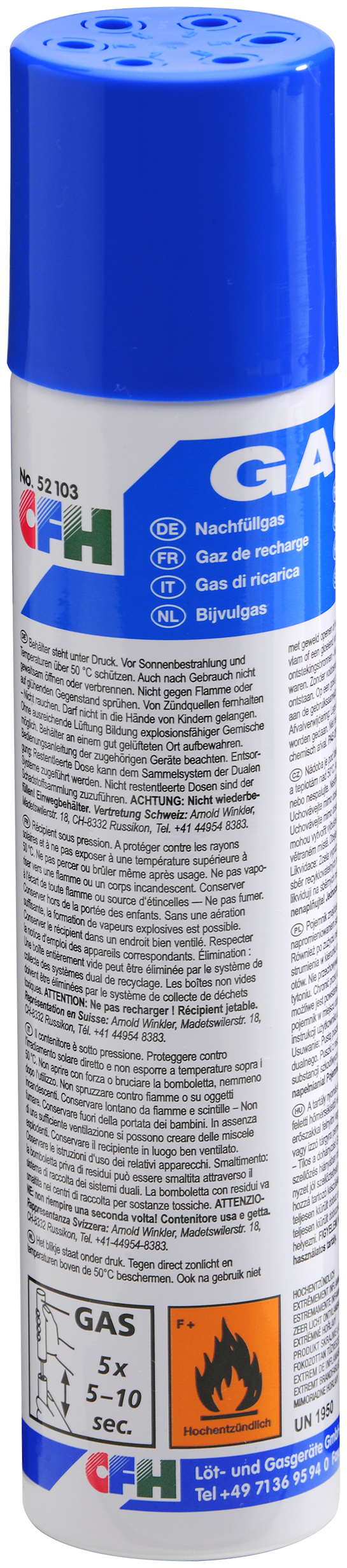 CF52103-CFH lightergas 100 ml incl adapter NT